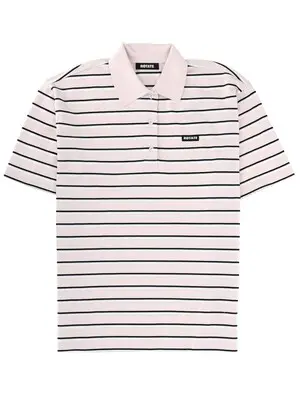 ROTATE BY BIRGER CHRISTENSEN Striped Polo Shirt With Logo - Pink