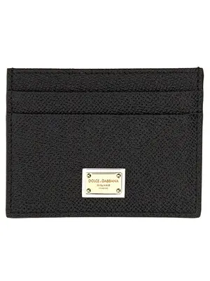 Dolce & Gabbana Leather Card Holder - Black