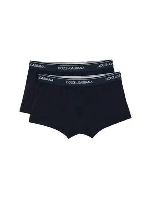 Dolce & Gabbana Pack Of Two Boxers - Blue