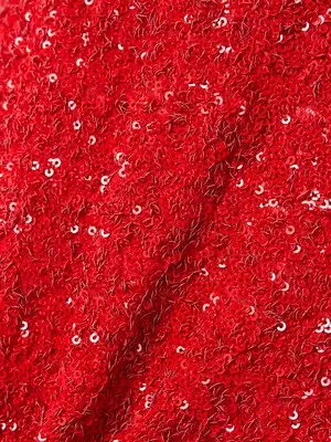 Tove Collette Sequin-embellished Mesh Halterneck Maxi Dress - Red
