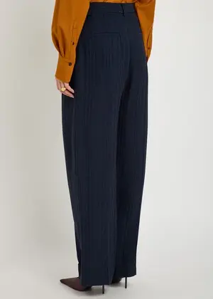 Victoria Beckham Striped Chiffon Trousers