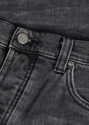 Nudie Jeans Ollie Slim Straight-leg Jeans - Dark Grey