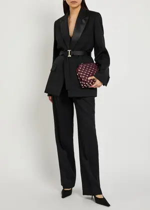 Victoria Beckham Belted Canvas Blazer
