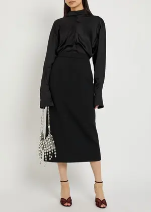ROKSANDA Amel Crepe Midi Skirt