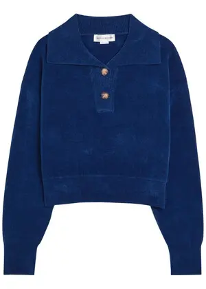 Victoria Beckham Chenille Knit Polo Jumper