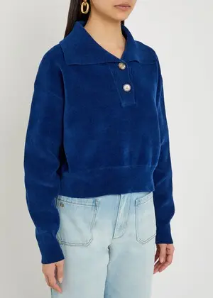 Victoria Beckham Chenille Knit Polo Jumper