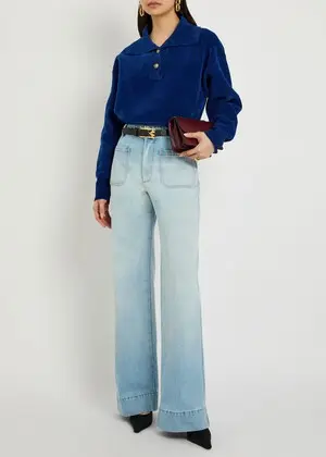 Victoria Beckham Chenille Knit Polo Jumper