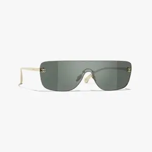 Chanel Shield Sunglasses - Light Gold
