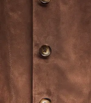 Rixo Suede Astraea Coat - Brown