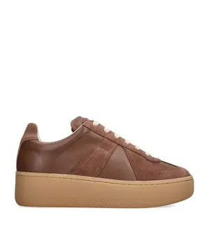 MAISON MARGIELA Leather Chunky Replica Sneakers - Brown