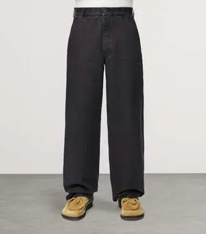 Loewe Cotton Twill Straight Trousers