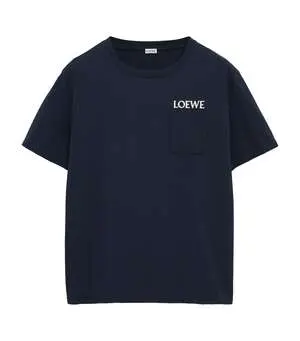 Loewe Cotton Pocket Logo T-shirt - Navy