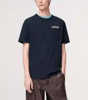 Loewe Cotton Pocket Logo T-shirt - Navy