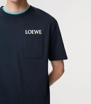 Loewe Cotton Pocket Logo T-shirt - Navy