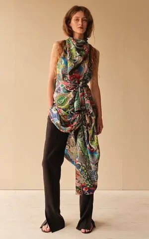 HEIRLOME Arnulfo Patterned Silk Pareo Wrap