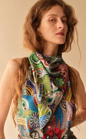 HEIRLOME Arnulfo Patterned Silk Pareo Wrap