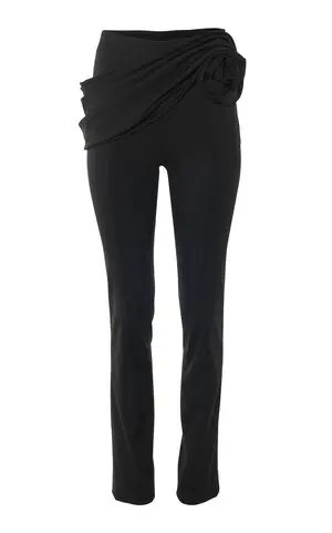 Carolina Herrera Draped Skinny-leg Tailoring Pants - Black