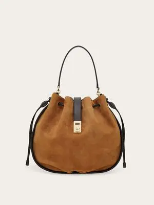 FERRAGAMO Hug Bucket Bag - Brown