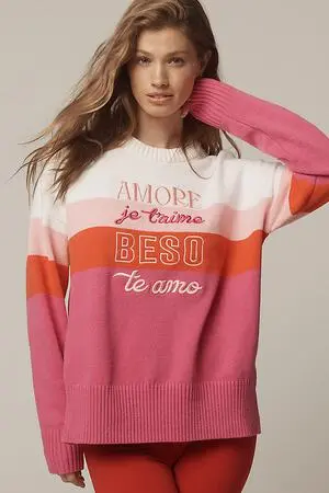 Beach Riot Callie Love Long-sleeve Sweater - Love Language