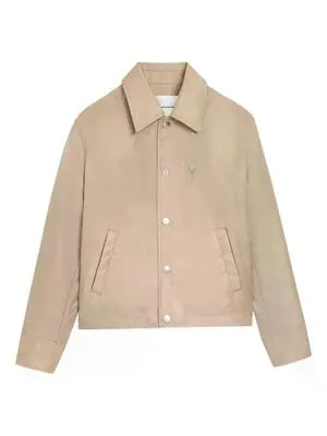 Ami Technical Nylon De Coeur Jacket - Neutrals