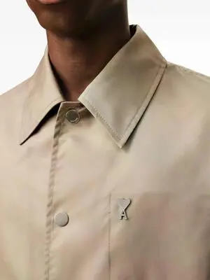 Ami Technical Nylon De Coeur Jacket - Neutrals