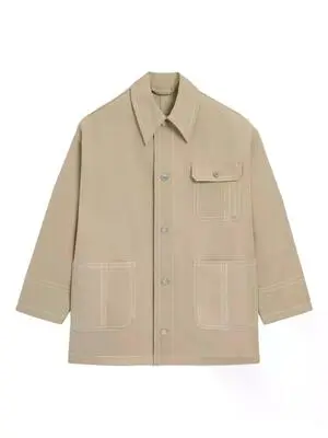 AMI Paris Patch-pocket Worker Jacket - Neutrals
