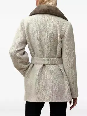 POCHE PARIS Herringbone Belted Jacket