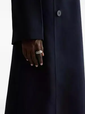 JIL SANDER Engraved-logo Multilayer Ring - Silver