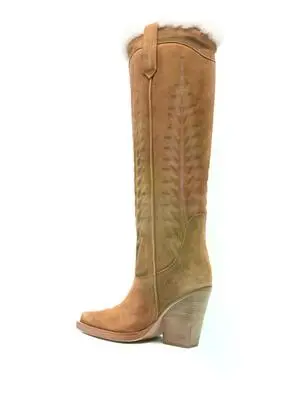 Paris Texas Suede Embroidered Boots