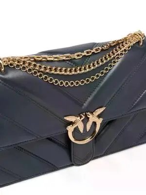 Pinko Chevron Chain Crossbody Bag - Grey
