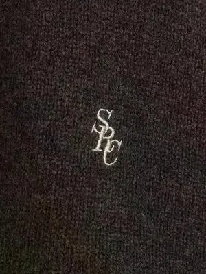 SPORTY & RICH Logo-embroidered Roll Neck Sweater