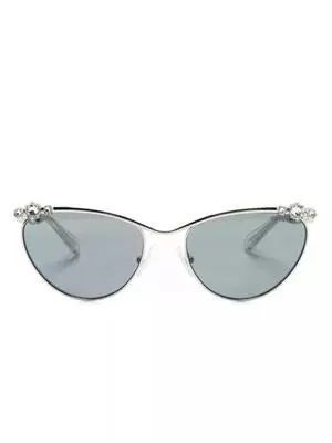 SWAROVSKI Cat-eye Frame Sunglasses - Silver