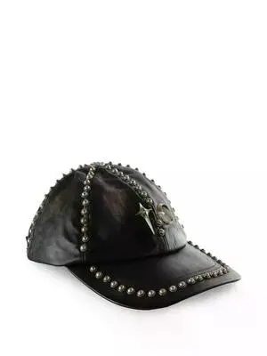 THUG CLUB Studded Leather Baseball Cap