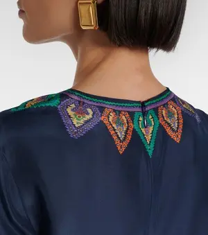 Etro Paisley Silk Habotai Minidress - Multicoloured