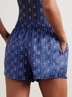 Tory Burch Jacquard Shorts - Blue