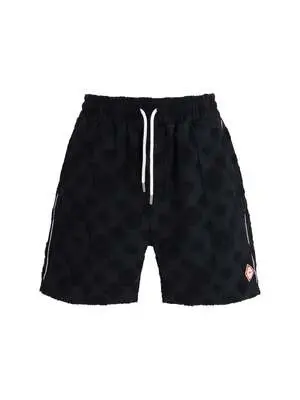 Casablanca Monogram Jacquard Terry Bermuda Shorts - Black