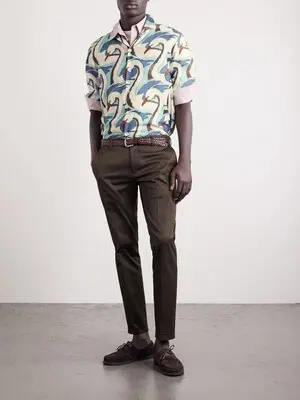 Paul Smith Camp-collar Printed Satin Shirt