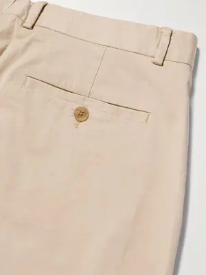 Sunspel Straight-leg Cotton-blend Twill Chinos - Neutrals