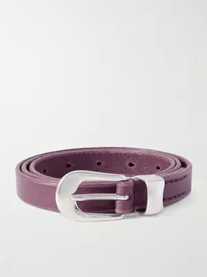 Our Legacy 2cm Leather Belt - Burgundy