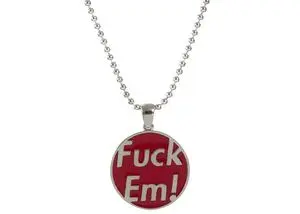 Supreme Jacob&co Fuck Em Pendant - Sterling Silver