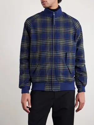 Golden Bear Raleigh Checked Cotton Bomber Jacket