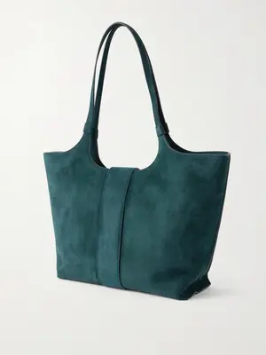 ROGER VIVIER Belle Vivier Medium Buckled Suede Tote