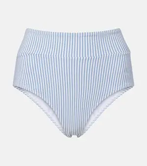 MONTCE Striped High-rise Bikini Bottom - Blue
