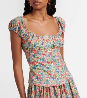 MONTCE Millie Floral Cotton Top - Multicoloured