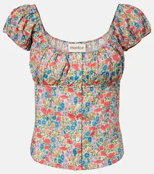 MONTCE Millie Floral Cotton Top - Multicoloured