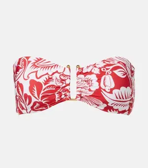Farm Rio Printed Bikini Top - Red
