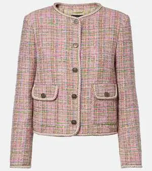 Etro Checked Cotton-blend Tweed Jacket - Multicoloured