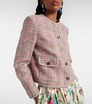 Etro Checked Cotton-blend Tweed Jacket - Multicoloured
