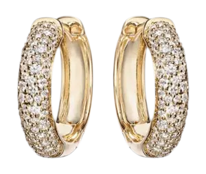 STONE AND STRAND Keepsake Huggie Earrings - Gold