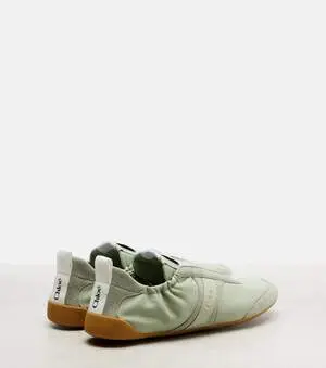 Chloé Kick Leather-trimmed Sneakers